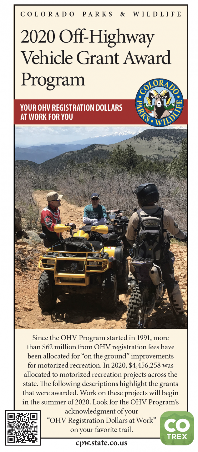 2020 Colorado OHV Program Grant Awards Announced | Trails Preservation ...